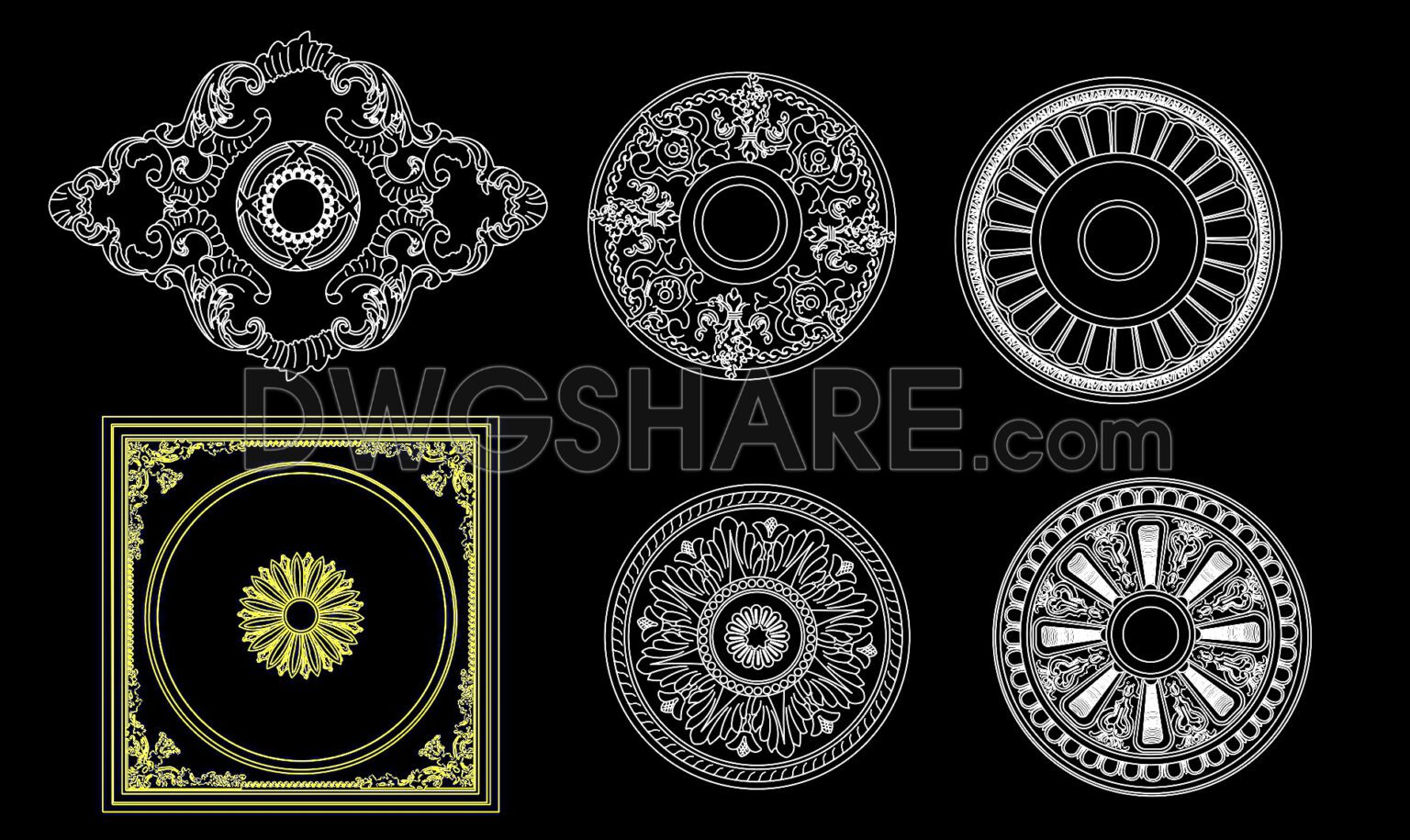 151. Download detailed architectural CAD drawings of circular ceiling ...