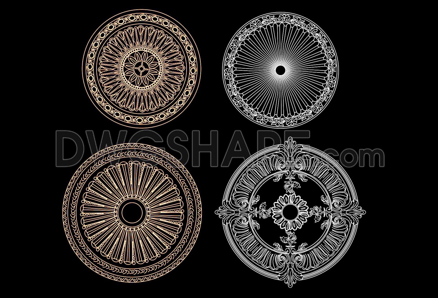 151. Download detailed architectural CAD drawings of circular ceiling ...