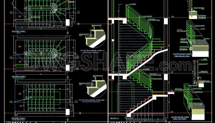 153. Detailed drawings of stairs in autocad file - Free Cad Blocks ...