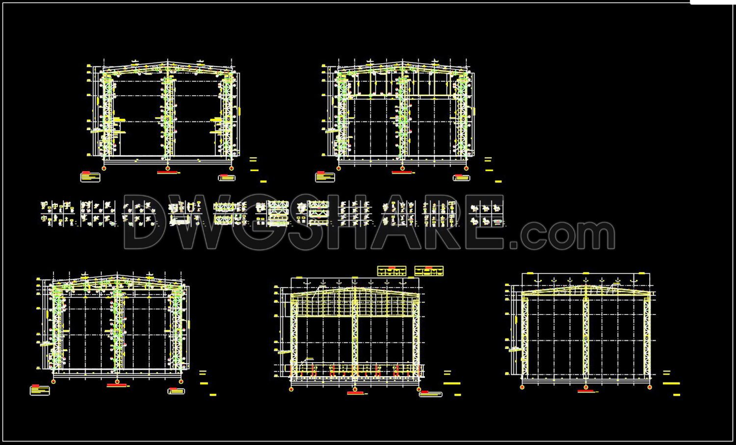 154. Cad Drawing Of Steel Beam Endframe Details For Download