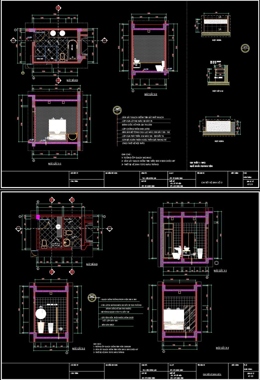 156. WC Layout Plan and elevations details CAD drawings download