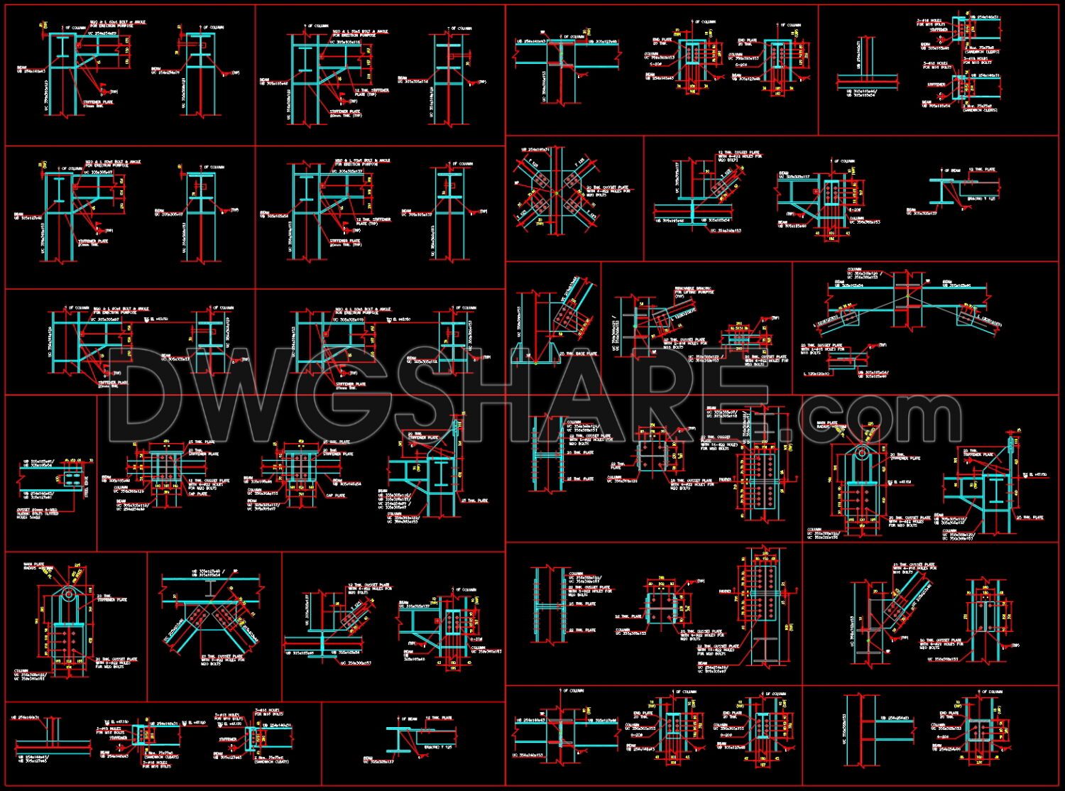 158. Cad Drawing Of Details Steel Fabrication For Download