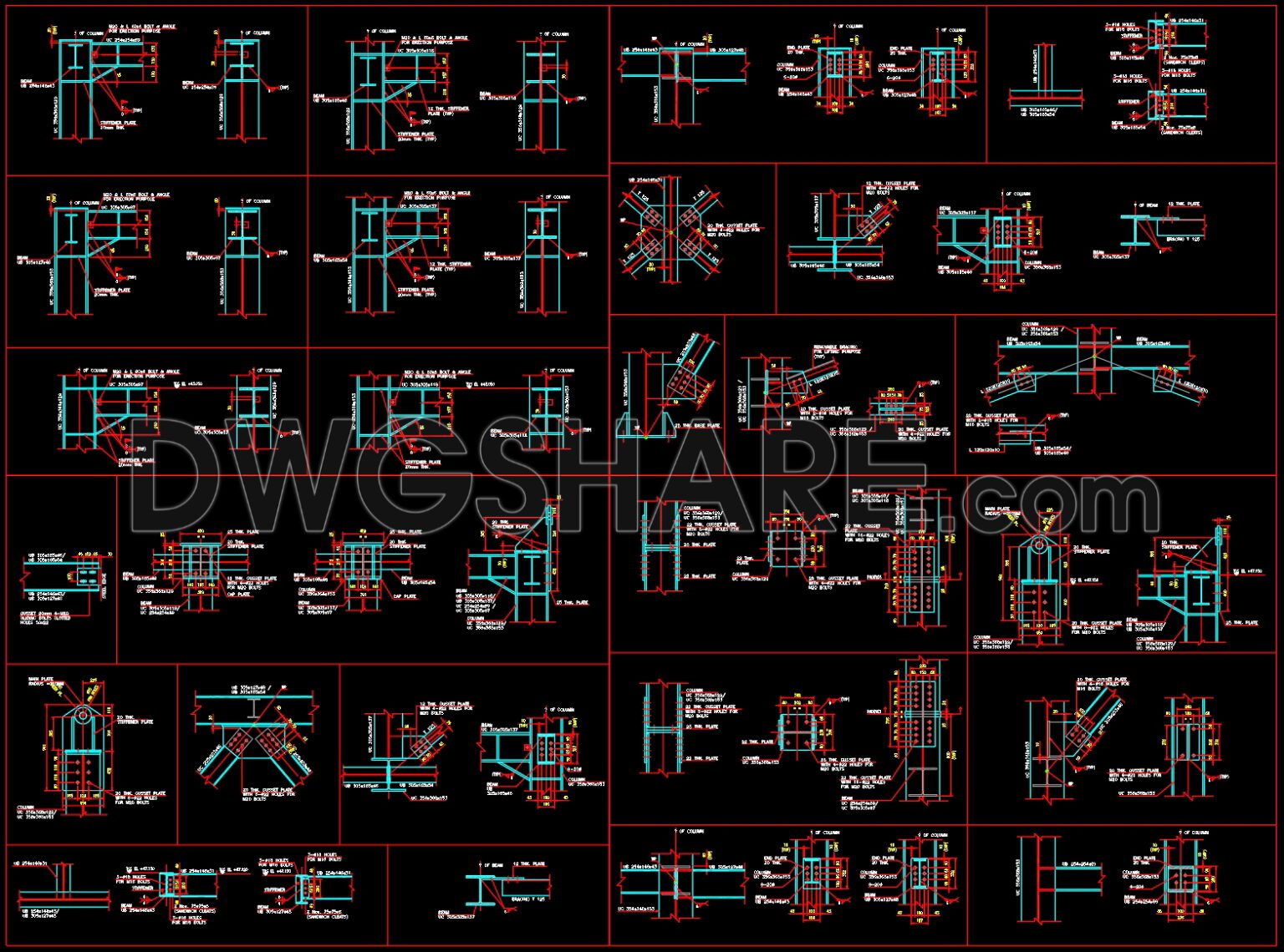 158. Cad Drawing Of Details Steel Fabrication For Download