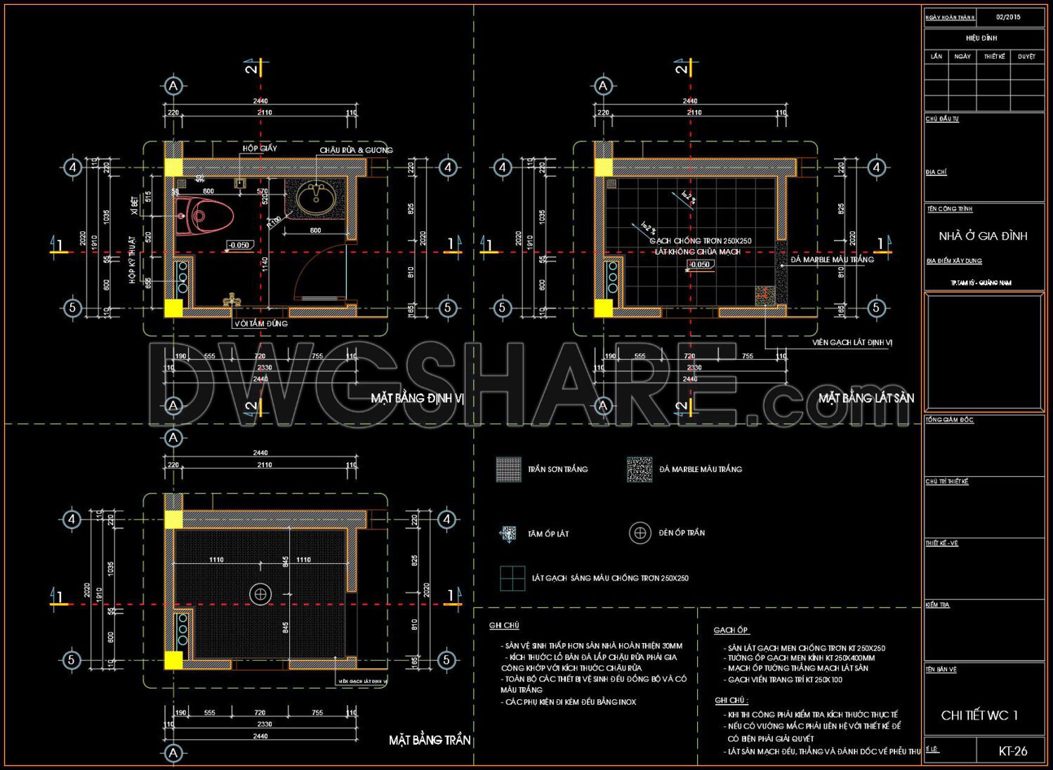160. WC Layout Plan and elevations details CAD drawings download