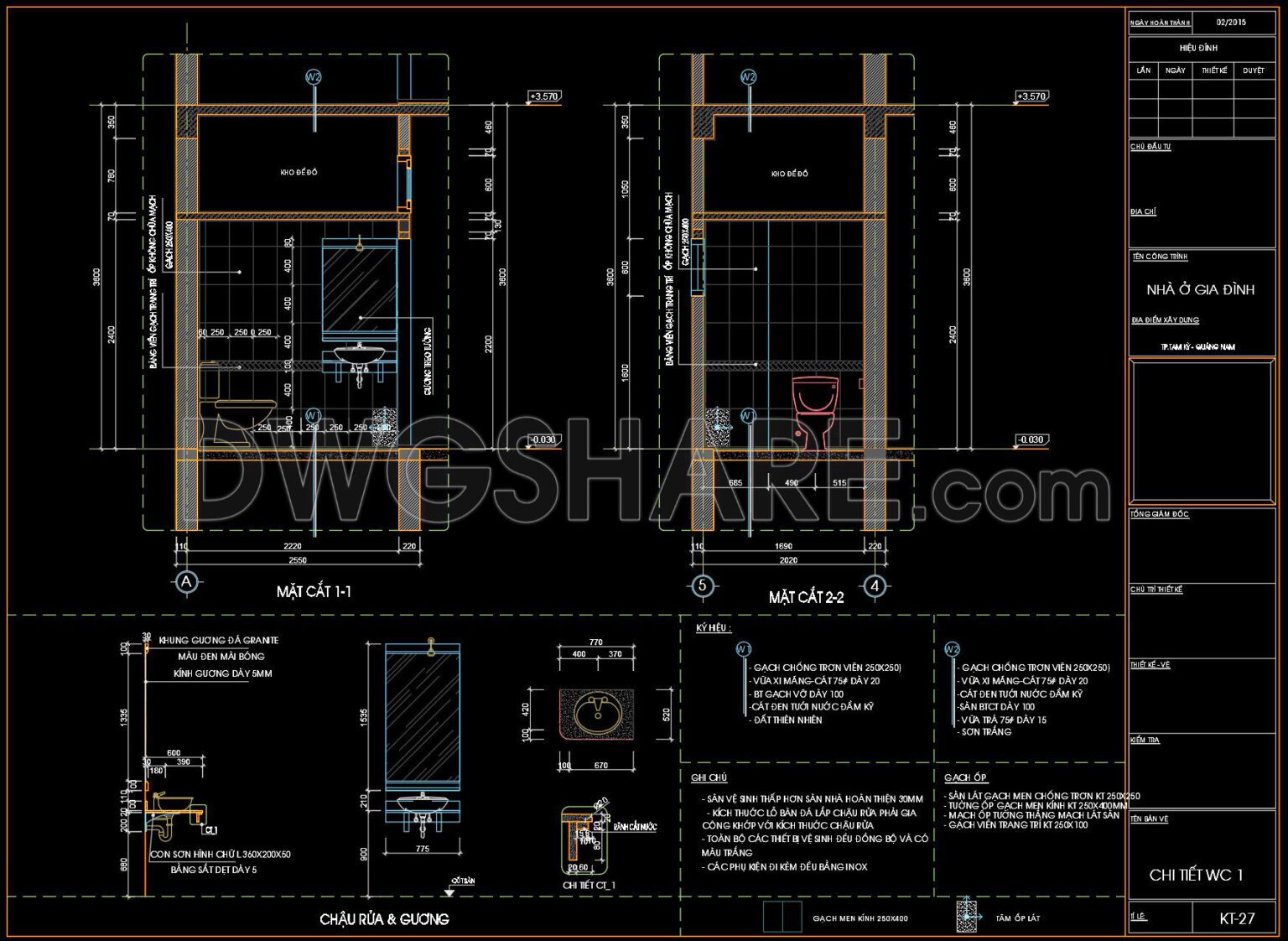 160. WC Layout Plan and elevations details CAD drawings download