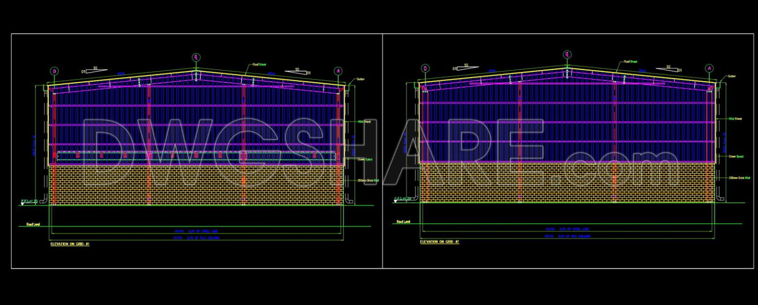 161. Cad Drawings Of Complete Steel Building For Download