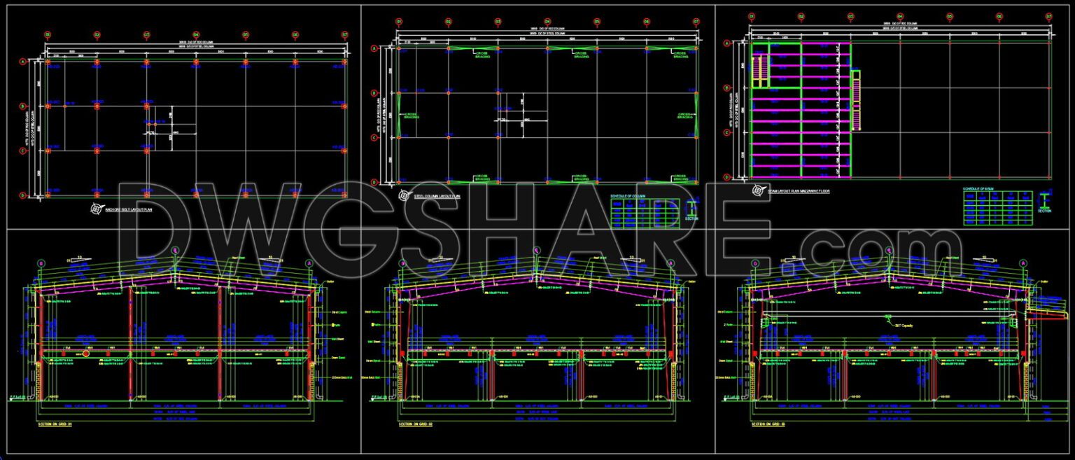 161. Cad Drawings Of Complete Steel Building For Download