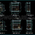 163. WC Layout Plan and elevations details CAD drawings download - Free ...