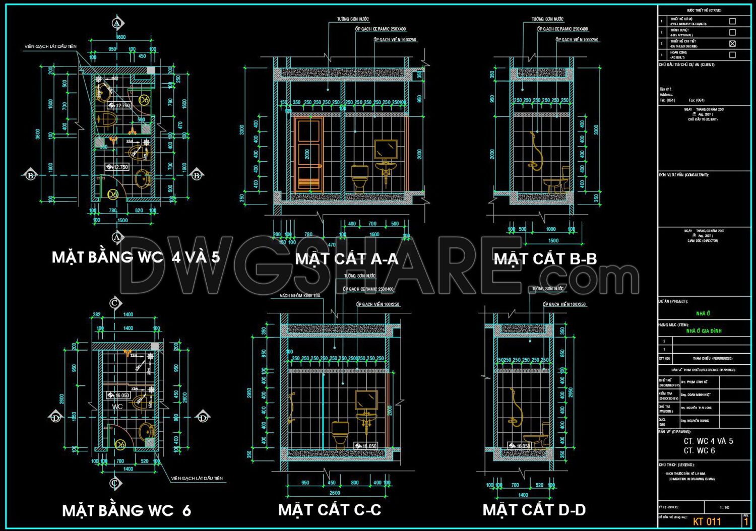 163. WC Layout Plan and elevations details CAD drawings download