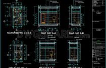 22.A set of trees and shrubs color top view AutoCAD blocks