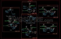 78.Flag Pole Elevation and Sections Details Autocad file