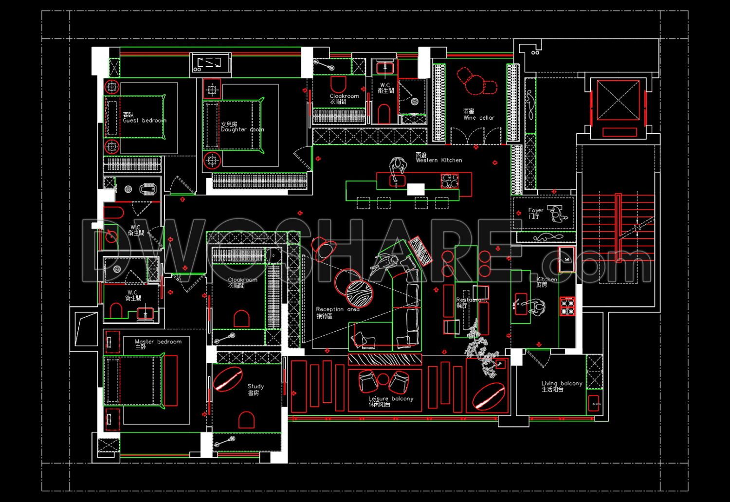 196. Functional floor plan CAD drawing of an apartment with an area of ...