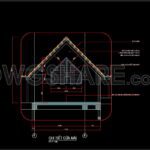 235. A detailed technical CAD drawing of the tiled roof for a villa ...