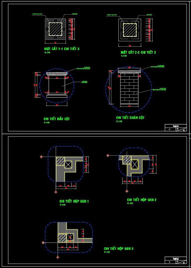 238. Detailed architectural CAD drawings of balconies and Sewer drain