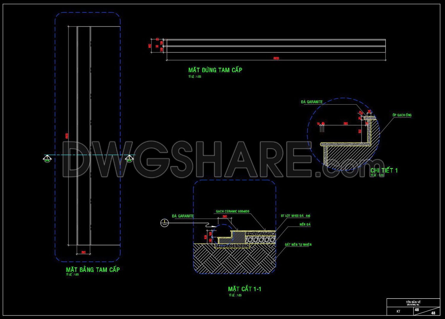 238. Detailed architectural CAD drawings of balconies and Sewer drain