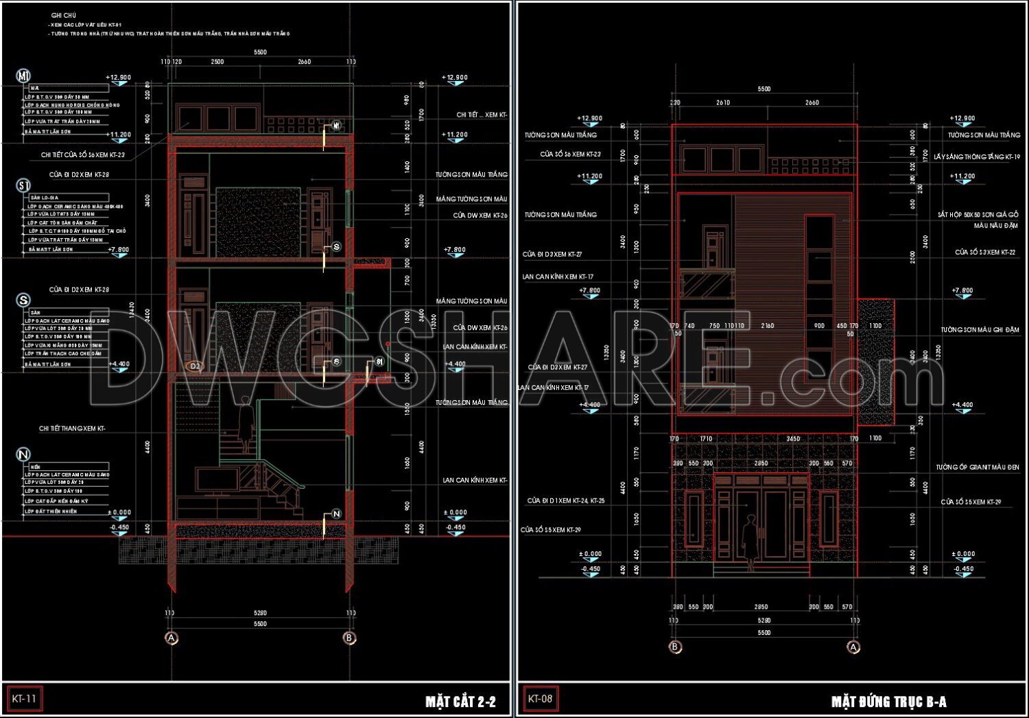 260. The CAD drawings of the floor plan, elevation, and cross-sections ...