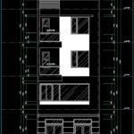 263. The CAD drawings of the floor plan, elevation, and cross-sections ...