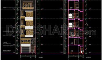 254. Detailed CAD drawings of skylight roofs and balcony railings for a ...