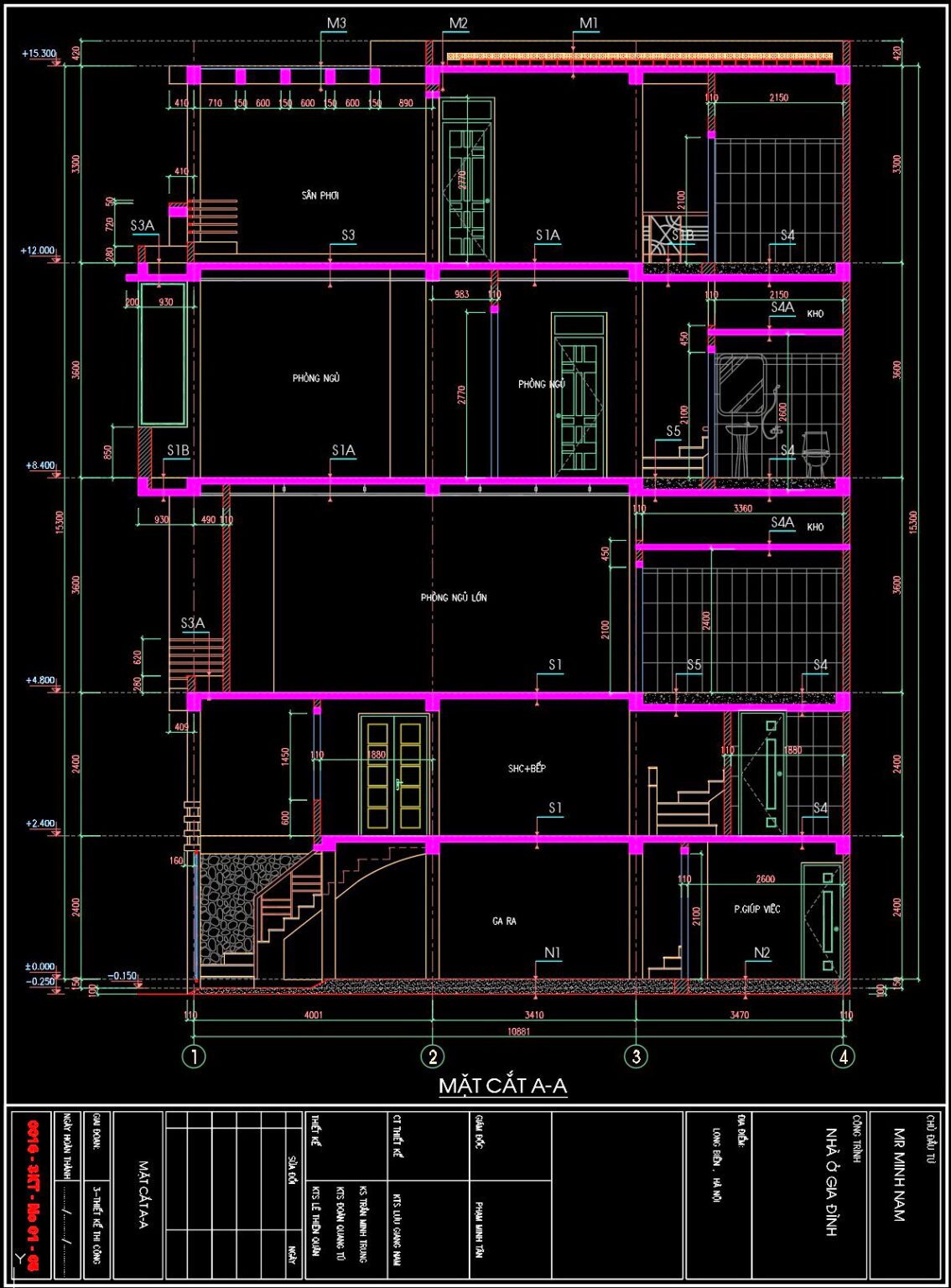 268. The CAD drawings of the floor plan, elevation, and cross-sections ...