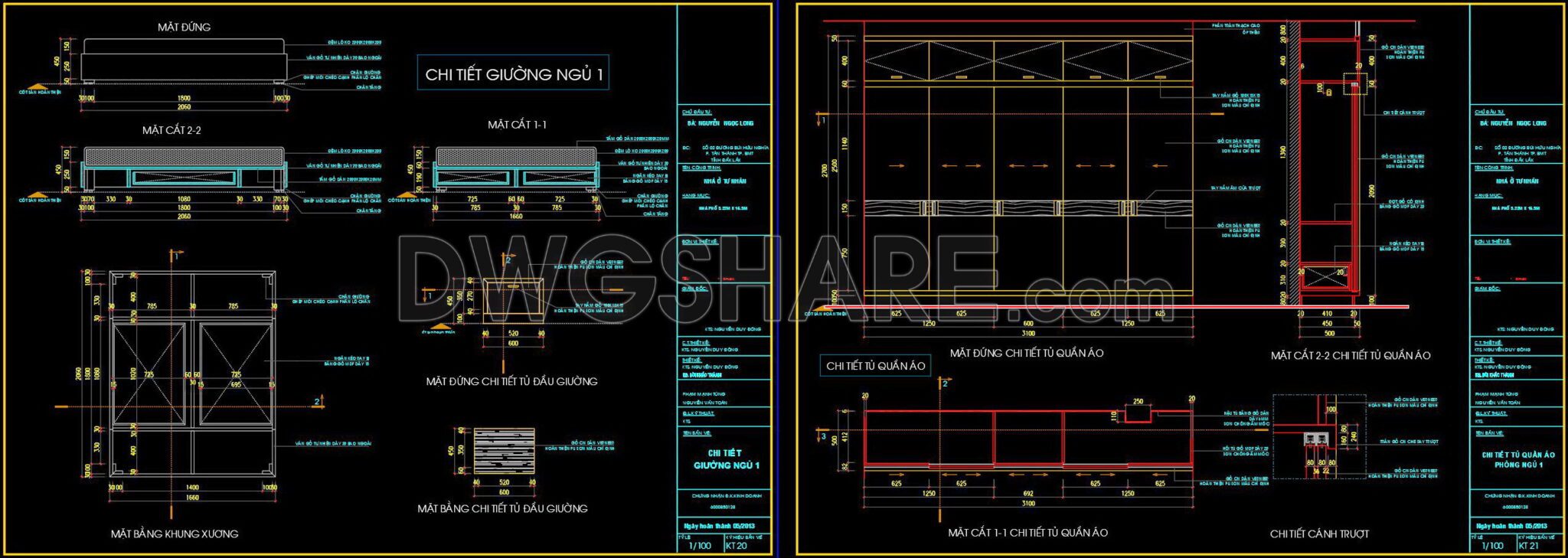 41. Download CAD drawings for interior design of bedroom