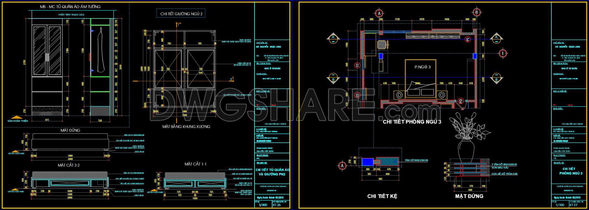 41. Download CAD drawings for interior design of bedroom