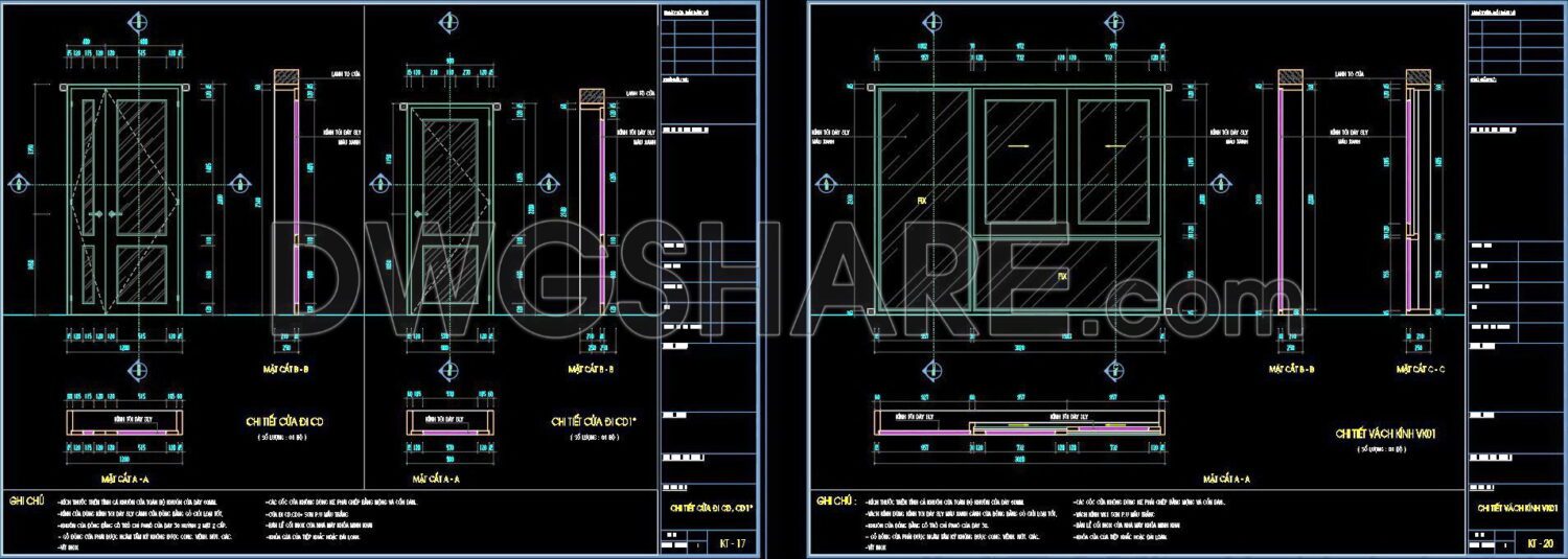 475. Detailed AutoCAD Drawings Of Doors, Windows For Download