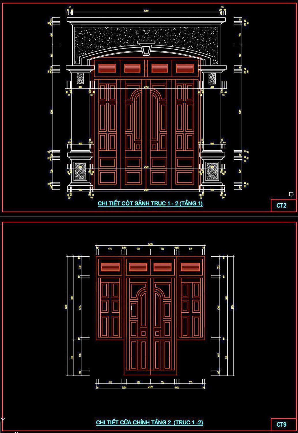 476. Detailed AutoCAD Drawings Of Doors, Windows For Download