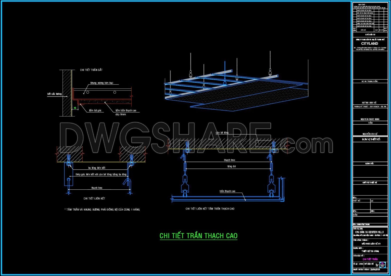 71. Detailed CAD drawings for the ceiling layout design of a 3-story ...