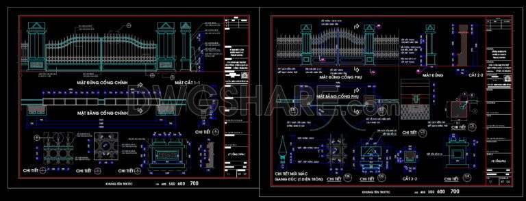 133. CAD drawings detailing gates and fences available for download