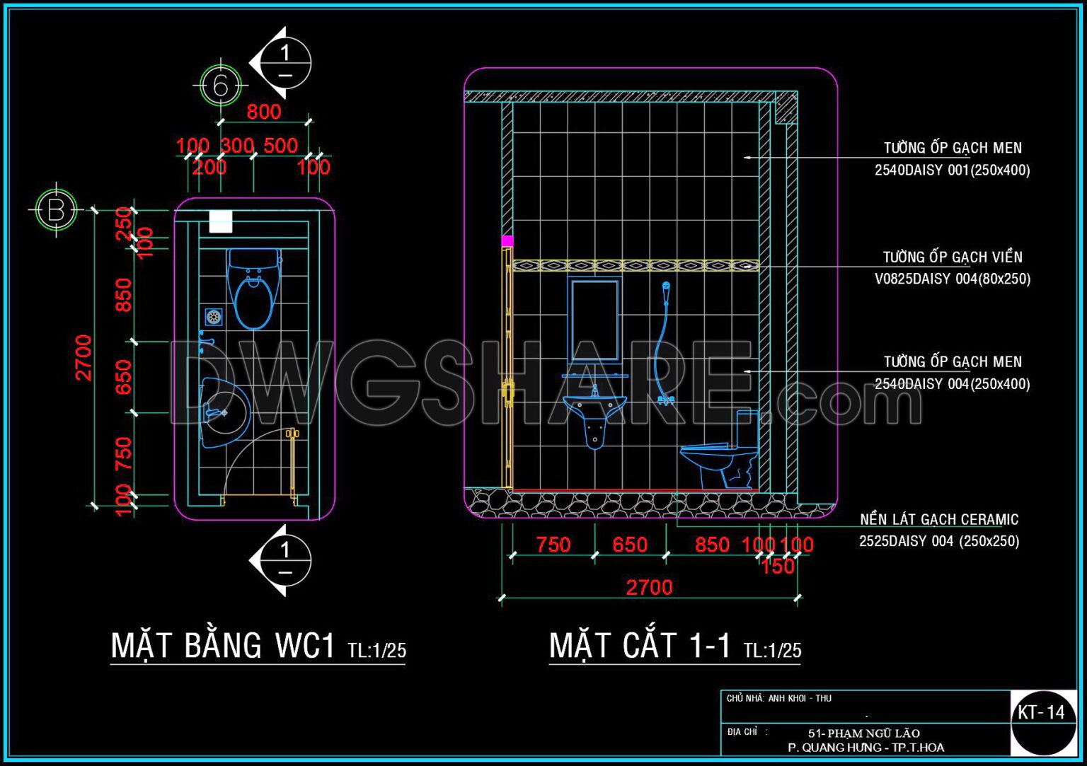 166. WC Layout Plan and elevations details CAD drawings download