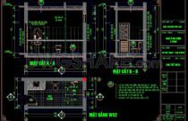 22.A set of trees and shrubs color top view AutoCAD blocks