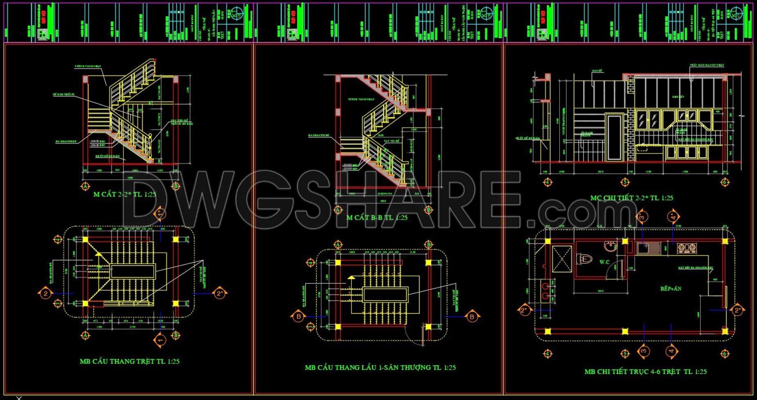 20. Download the construction method drawings for a 4-story townhouse