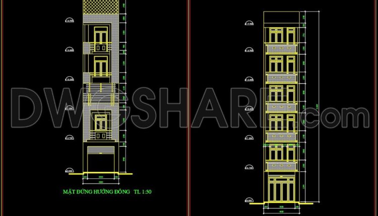 20. Download the construction method drawings for a 4-story townhouse ...