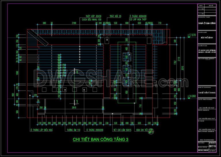 239. Detailed AutoCAD drawings of vertical elevations and balconies