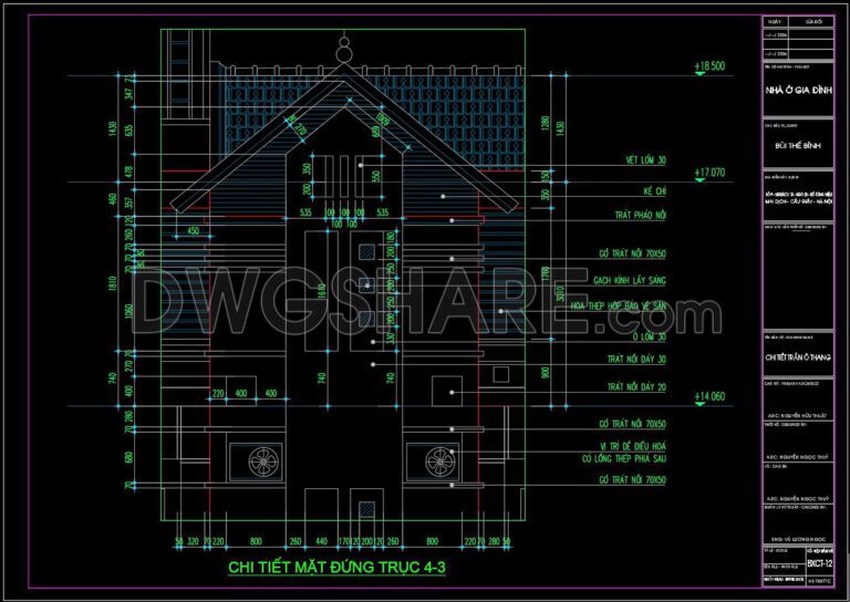 239. Detailed AutoCAD drawings of vertical elevations and balconies