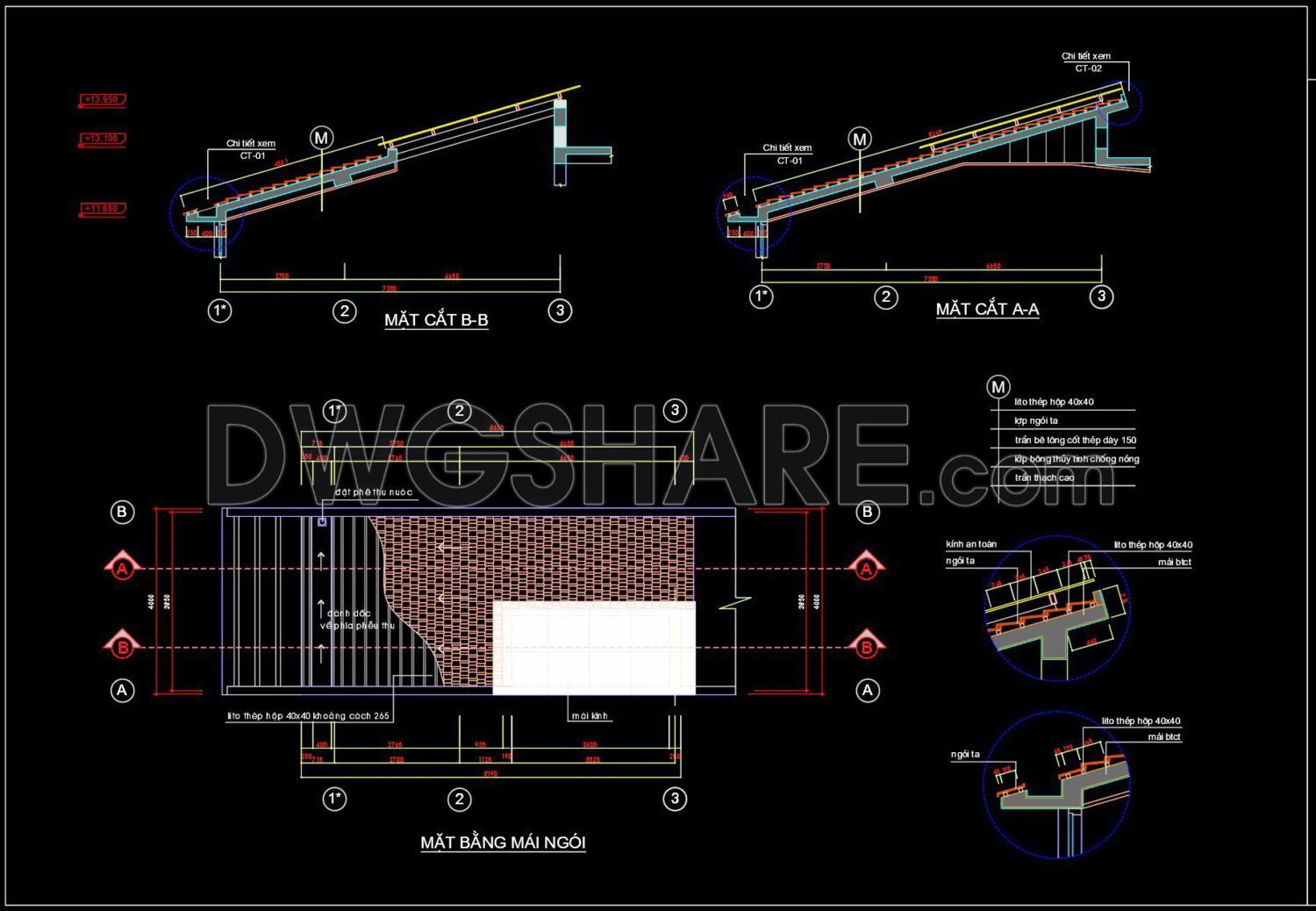 242. CAD drawing detailing the glass roof connected to the masonry wall ...