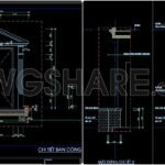 243. Detailed architectural CAD drawings of balconies and columns ...