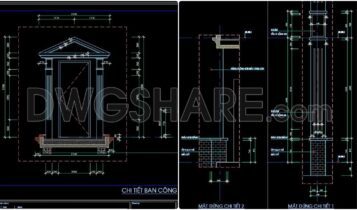151. CAD drawings of detailed glass balustrade staircase