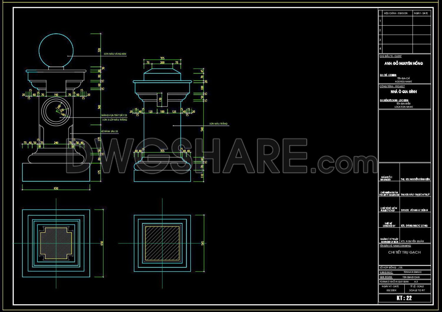 246. CAD detailed drawings of vertical facade wall sections for townhouses