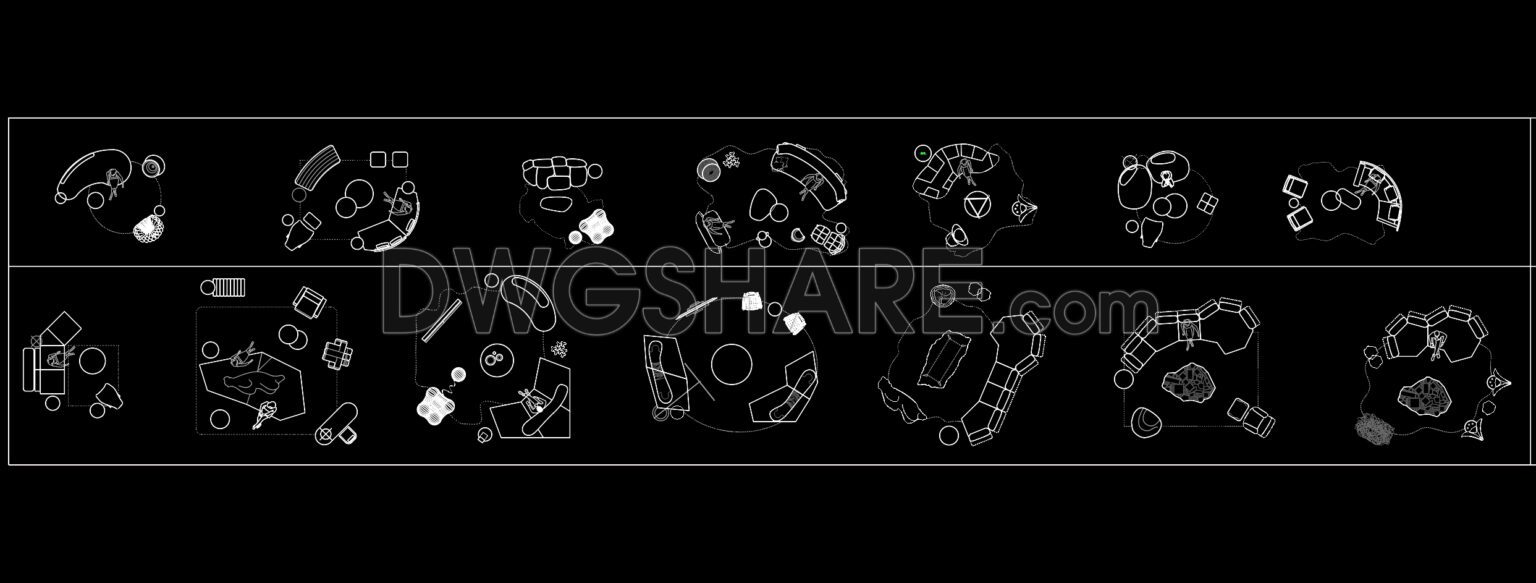 258. CAD blocks of Table, Sofa for living room