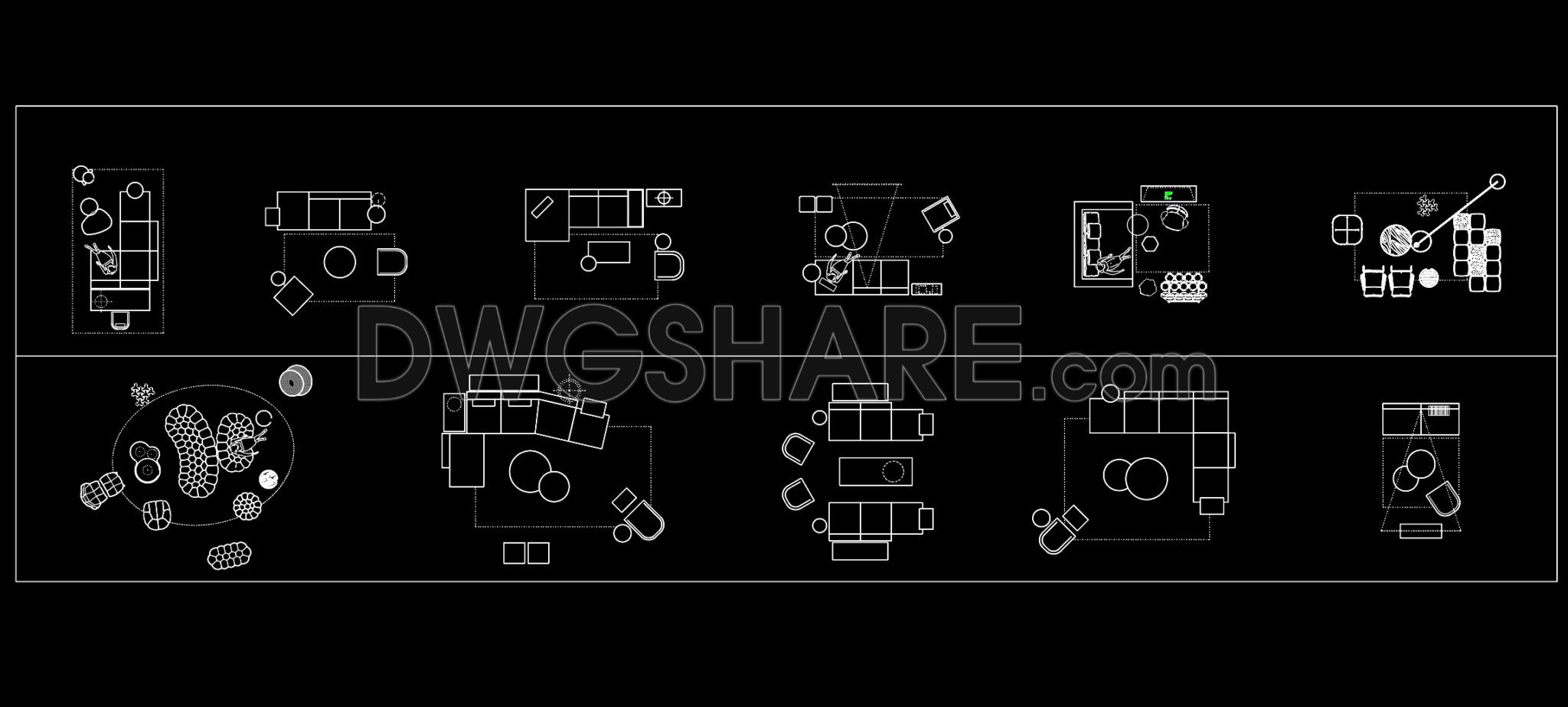 259. CAD blocks of Table, Sofa for living room