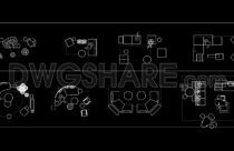 Autocad detailed design drawing of a 7-story building for rent with an ...