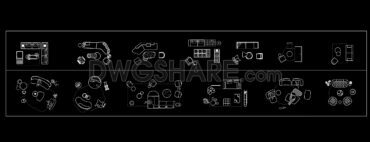 260. CAD blocks of Table, Sofa for living room