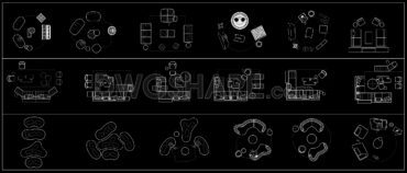 261. CAD blocks of Table, Sofa for living room