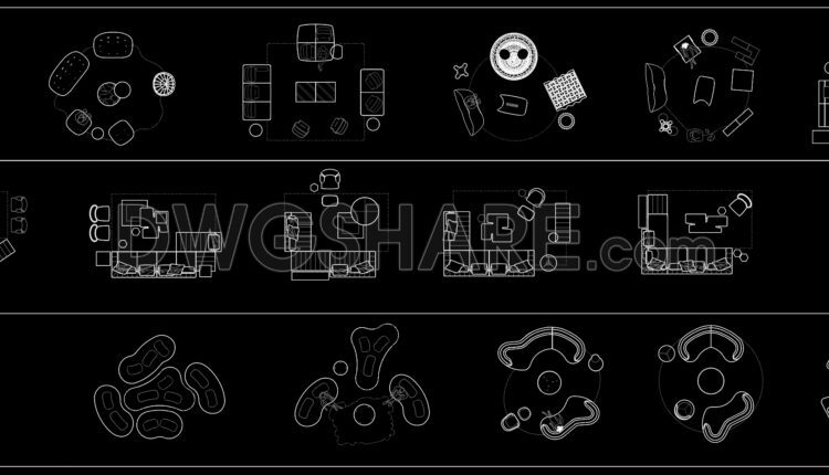 261. CAD blocks of Table, Sofa for living room - Free Cad Blocks ...