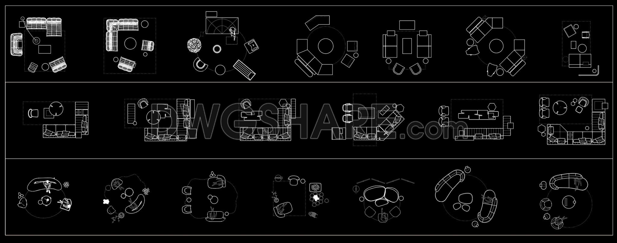 261. CAD blocks of Table, Sofa for living room