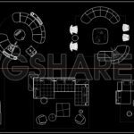 262. CAD blocks of Table, Sofa for living room (1) - Free Cad Blocks ...