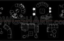 252. CAD blocks of coffee tables and tea tables