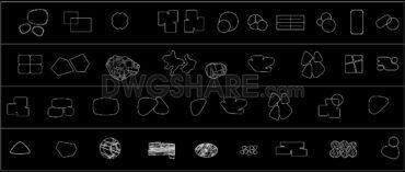 266. Download CAD blocks of various types of coffee tables