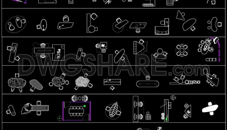 270. Download CAD blocks of desks, work tables, and conference tables ...